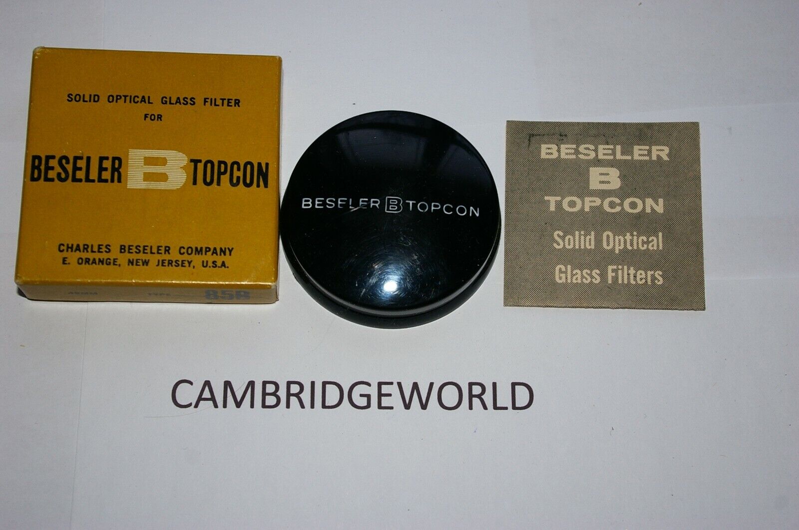 BESELER TOPCON FILTER BOXES and FILTER INSTRUCTION LEAFLET BESELER B T