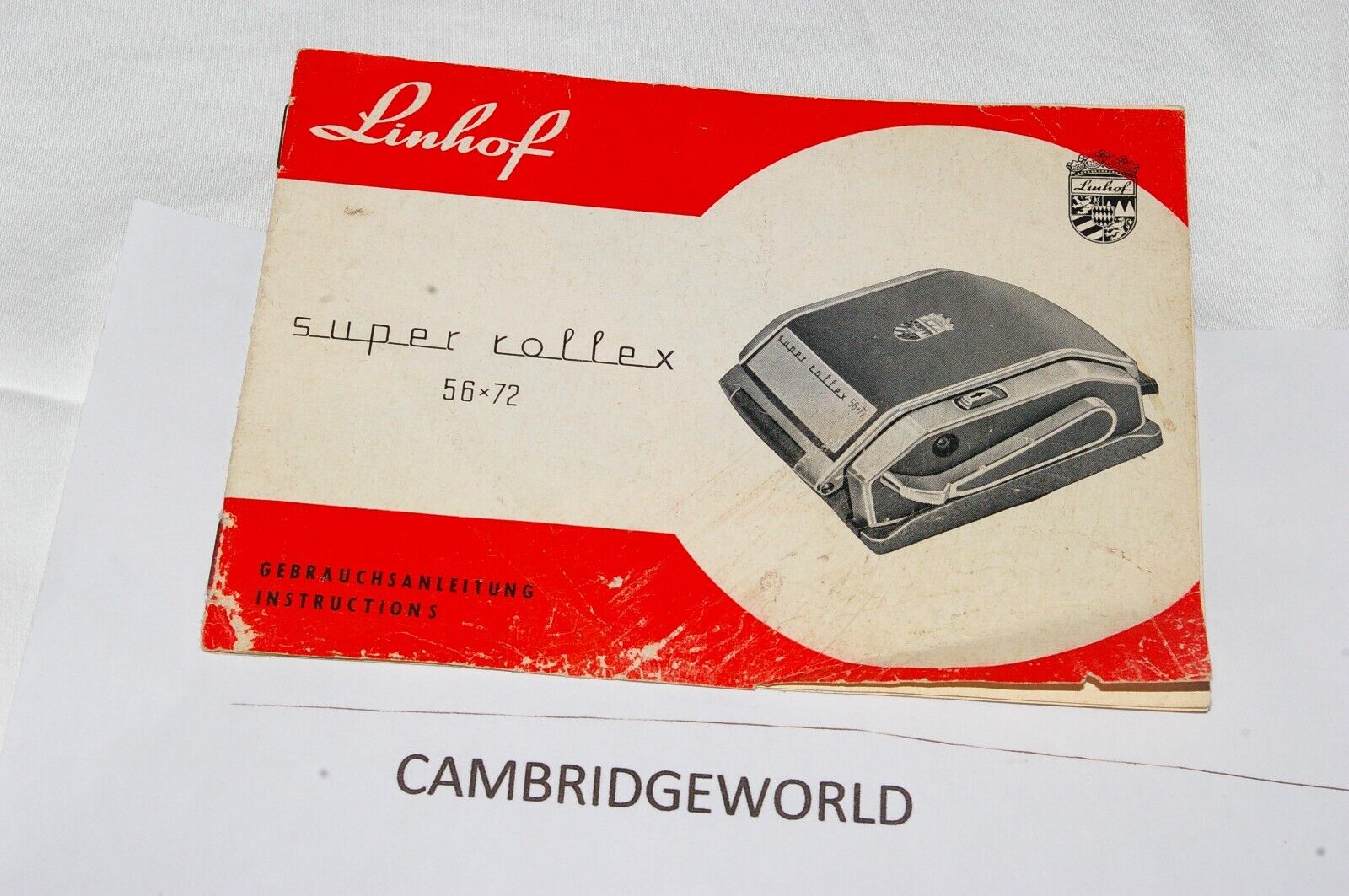 LINHOF SUPER ROLLEX 56-72 BACK INSTRUCTION MANUAL GUIDE BOOK ORIGINAL