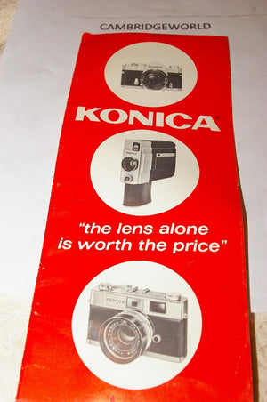 KONICA CAMERAS 10 PAGE INFORMATION BROSCHURE LEAFLET GENUINE ORIGINAL