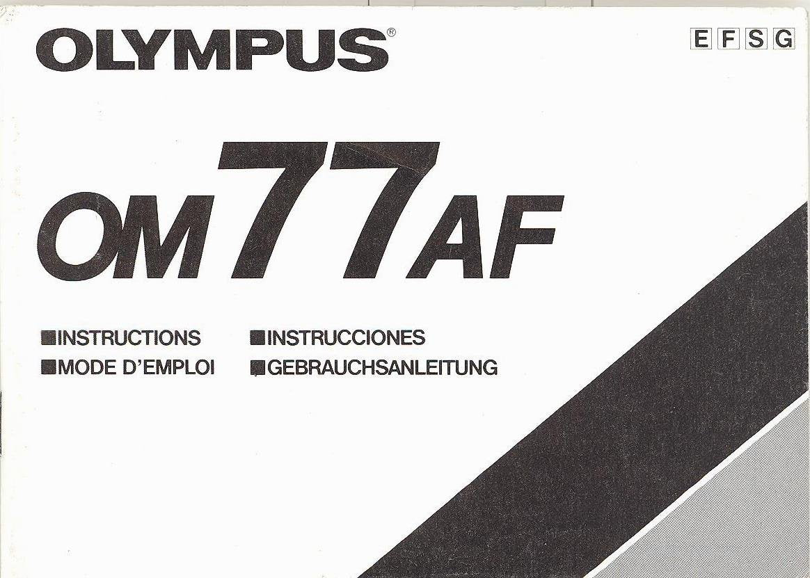Olympus OM77AF Original Instruction Manual - Multi-Language [Unknown B