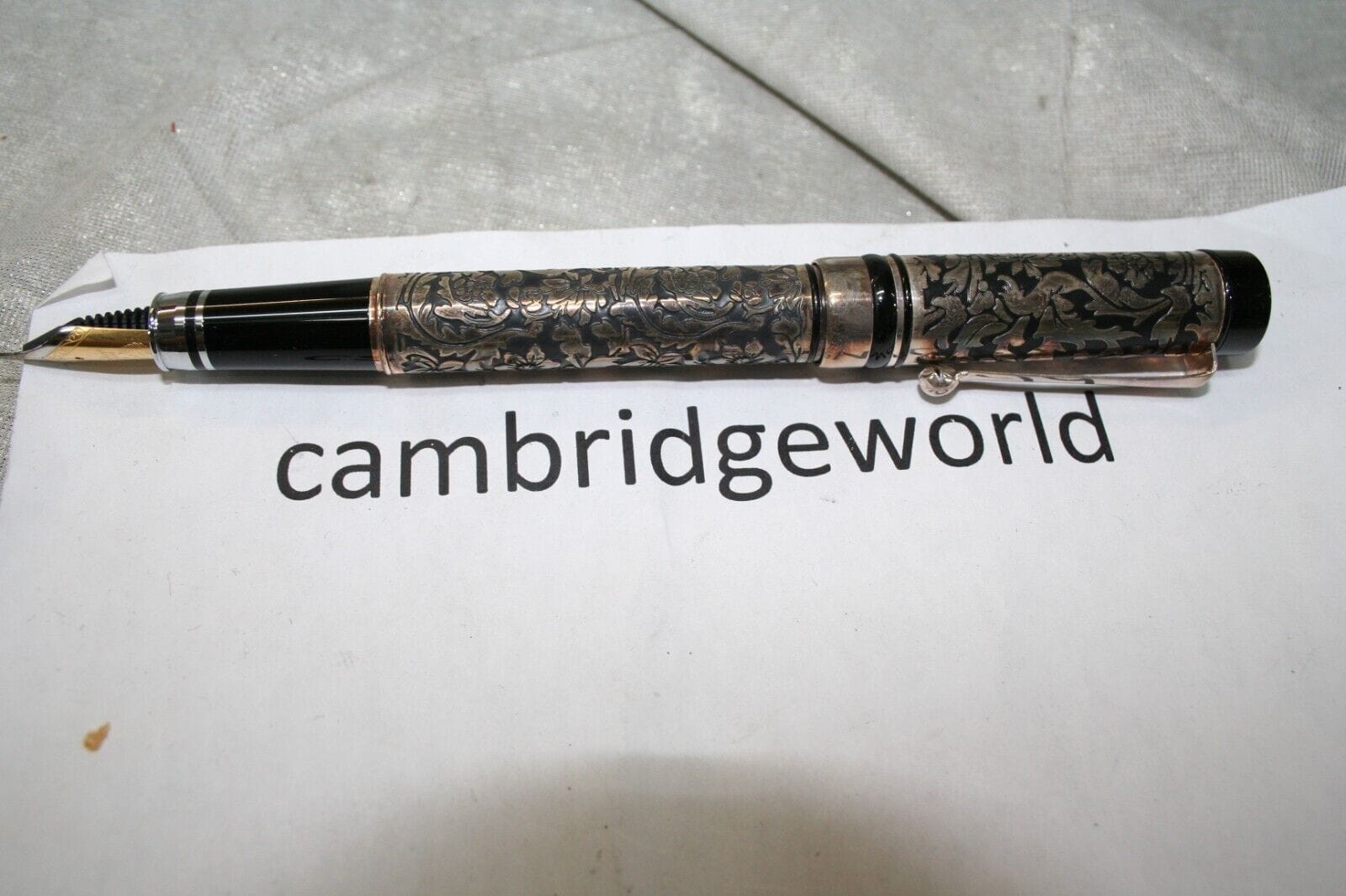 FOUNTAIN PEN and BALL PEN OLD FASHION PEN SET NEW OLD STOCK with WOODE